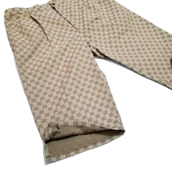 Gucci | Pants | Vintage Gucci Monogram Pants Shorts Gg | Poshmark